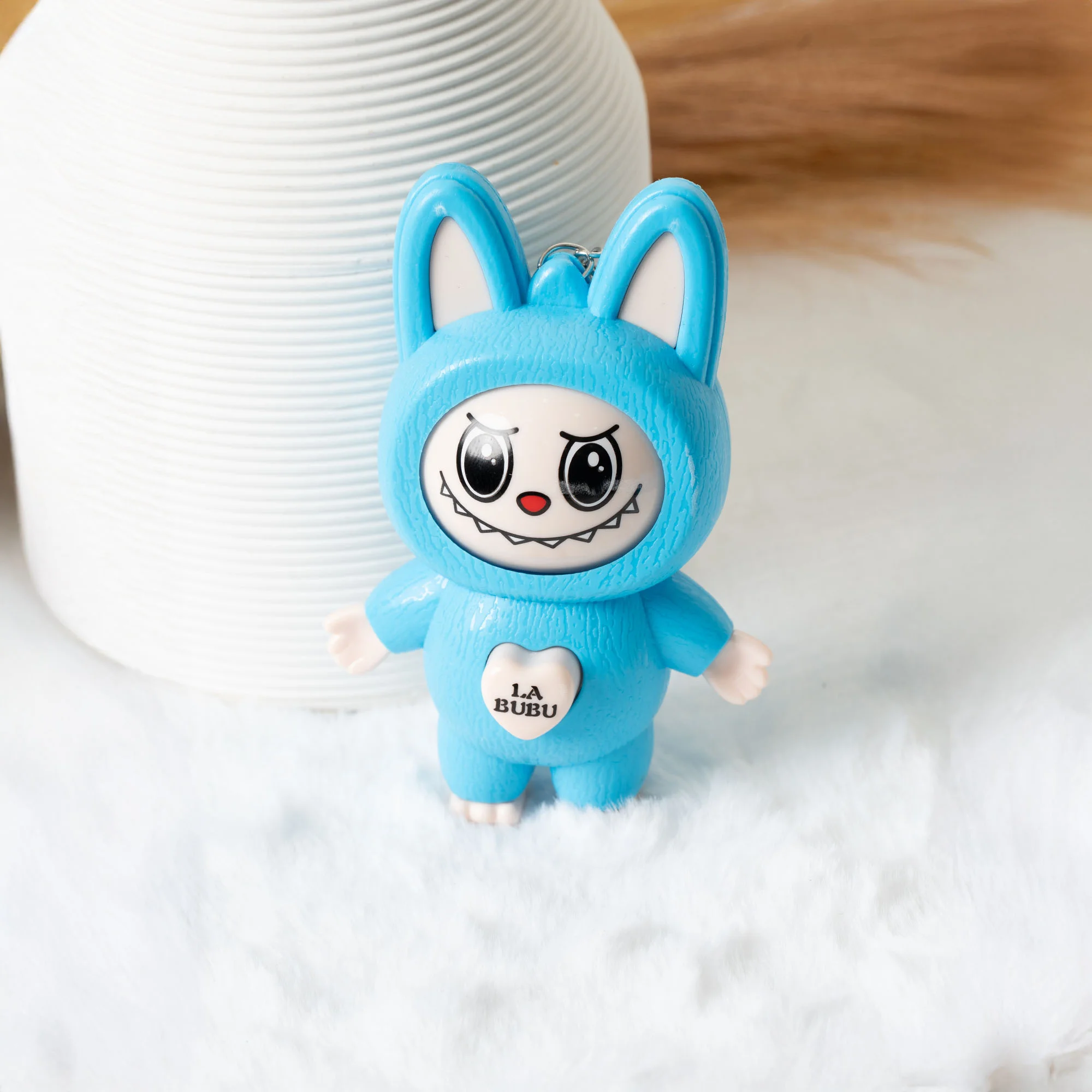 Labubu Face Changing Collectible Toy Blue Keychain | Kandy Selection