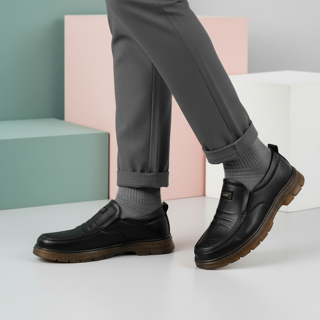 Fashion Retro Leather Slip-on Business Dress Shoes | Kandy Selection