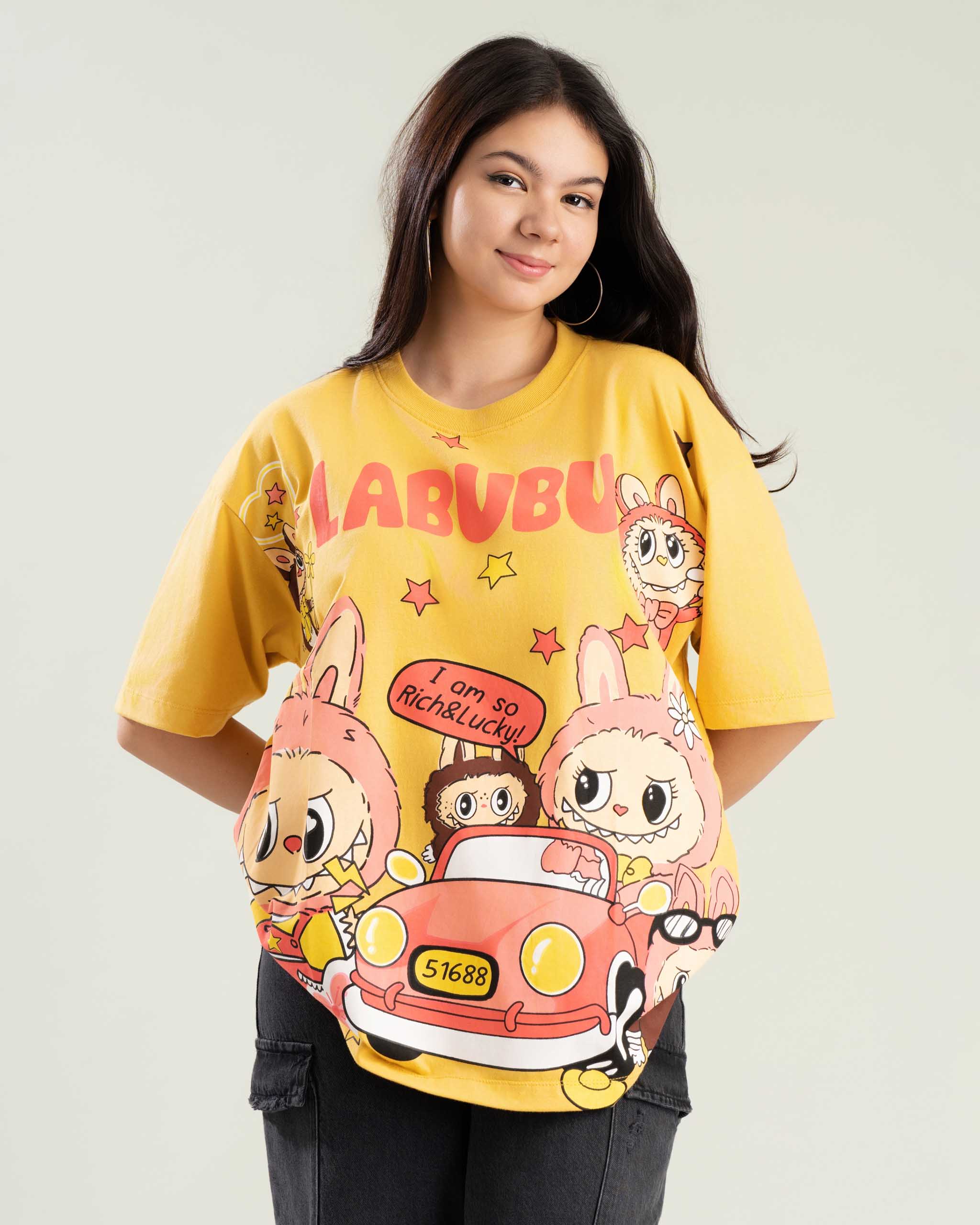 LABUBU Yellow Color Women's Tshirt | Kandy Selection