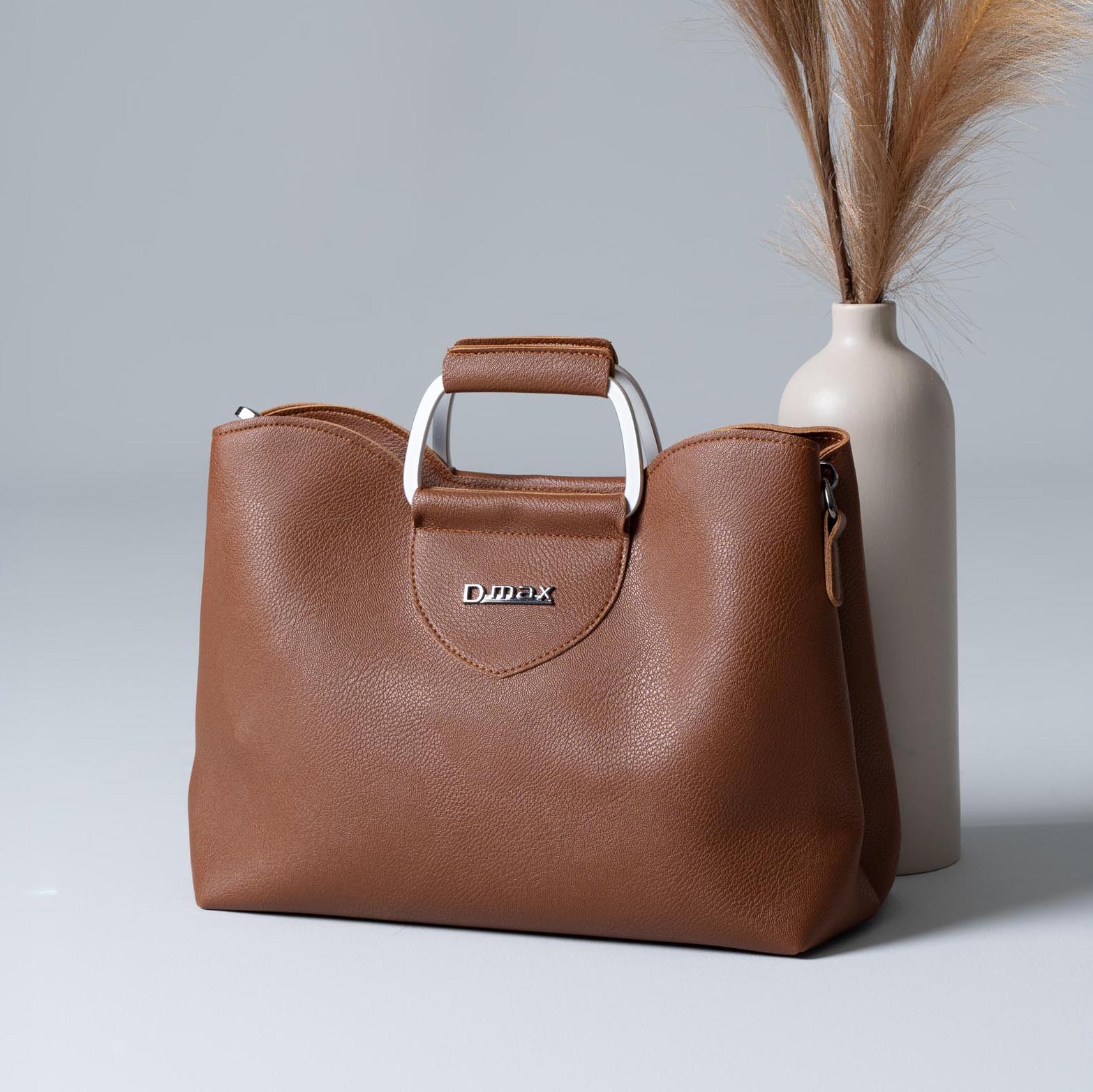 Dmax Classic Brown Ladies Office Handbag | Kandy Selection