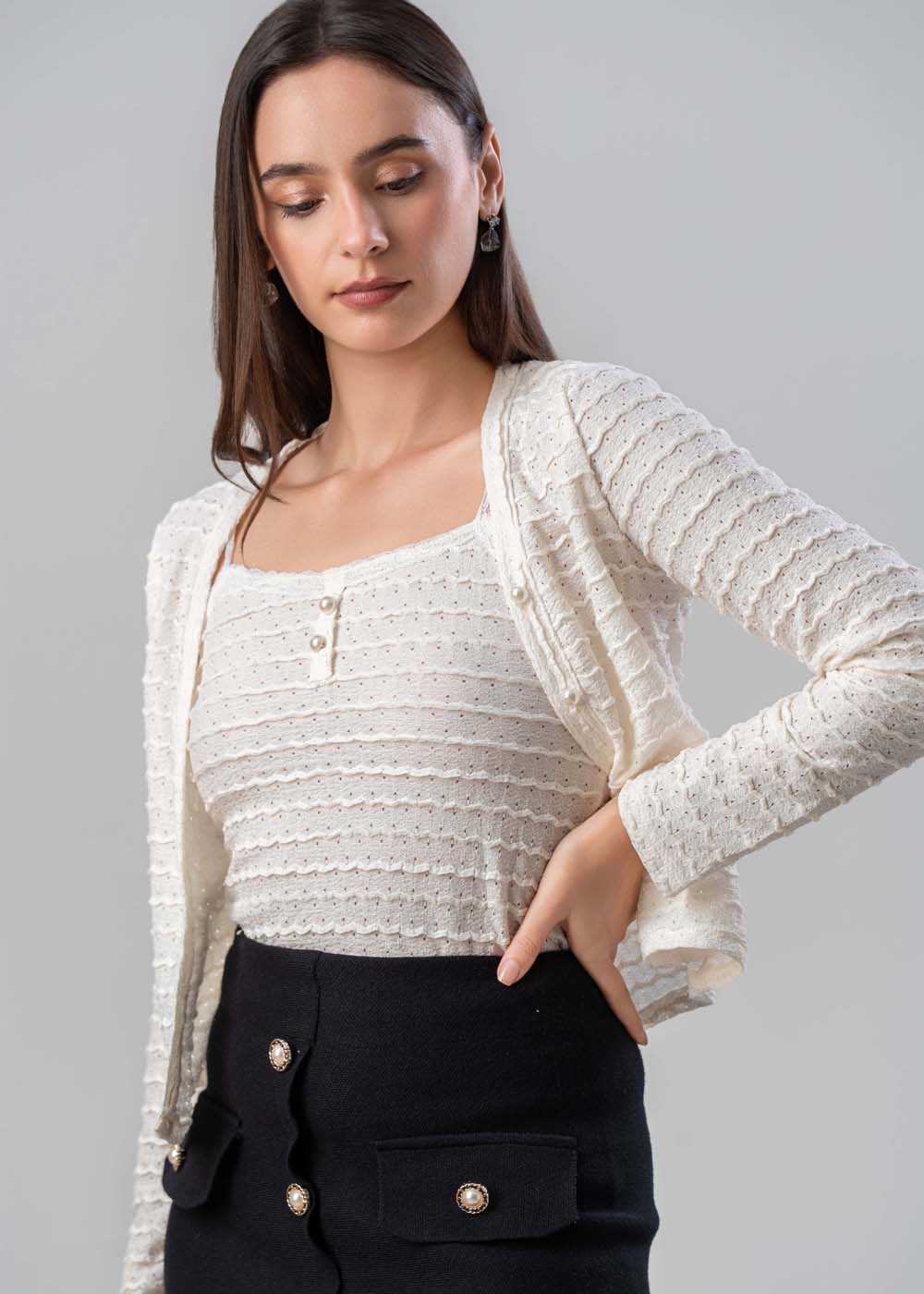 The Ripple Twinset Top | Kandy Selection