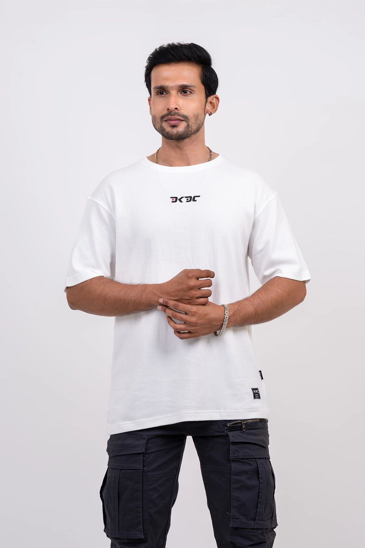 DKDC White Oversize Short Sleeve Tshirt | Kandy Selection